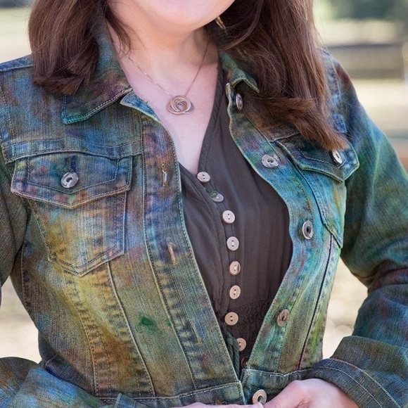 Jackets & Coats | Tie Dyed Cropped Denim Jacket Size Small | Poshmark